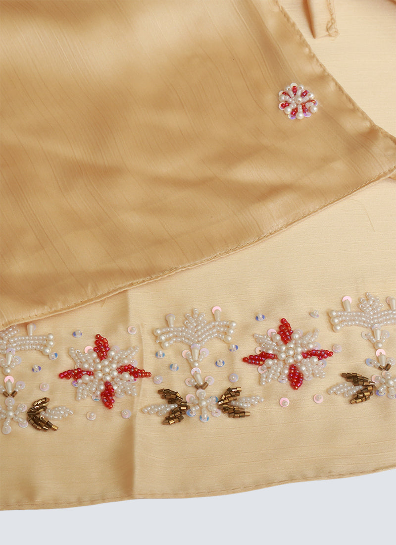 Pearl Embroidered Hijab Niqab Set - Beige – My Ridah