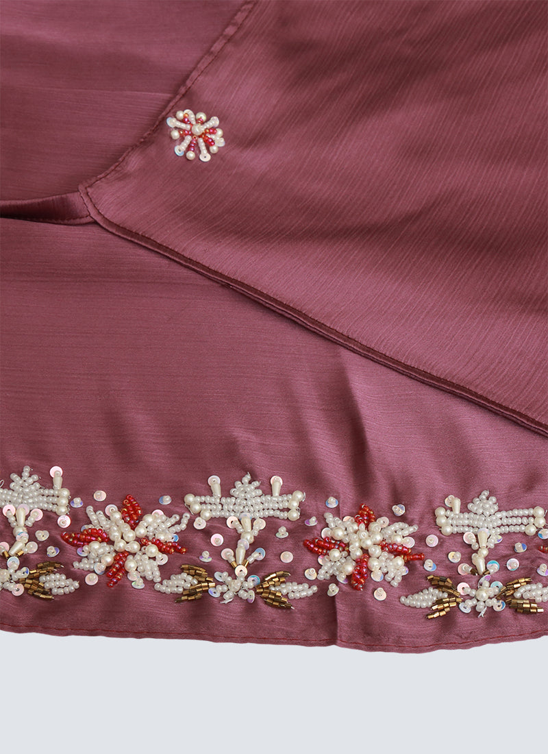 Pearl Embroidered Hijab Niqab Set - Dark Purple – My Ridah